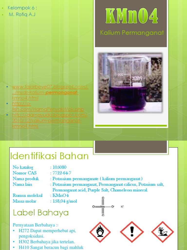 Sifat dan Bahaya Kalium Permanganat | PDF | Sains & Matematika