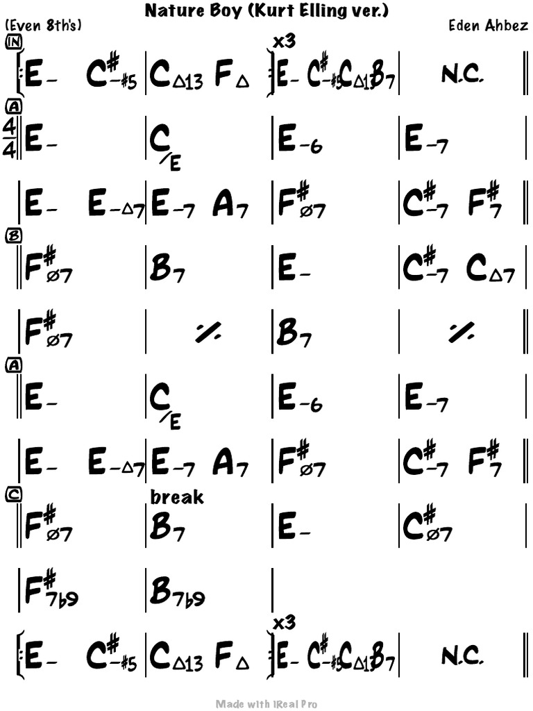 Nature Boy Kurt Elling Ver. | PDF