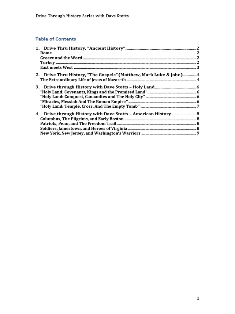 Drive Through History With Dave Stotts - Updated 2017 | PDF | Jesus ...