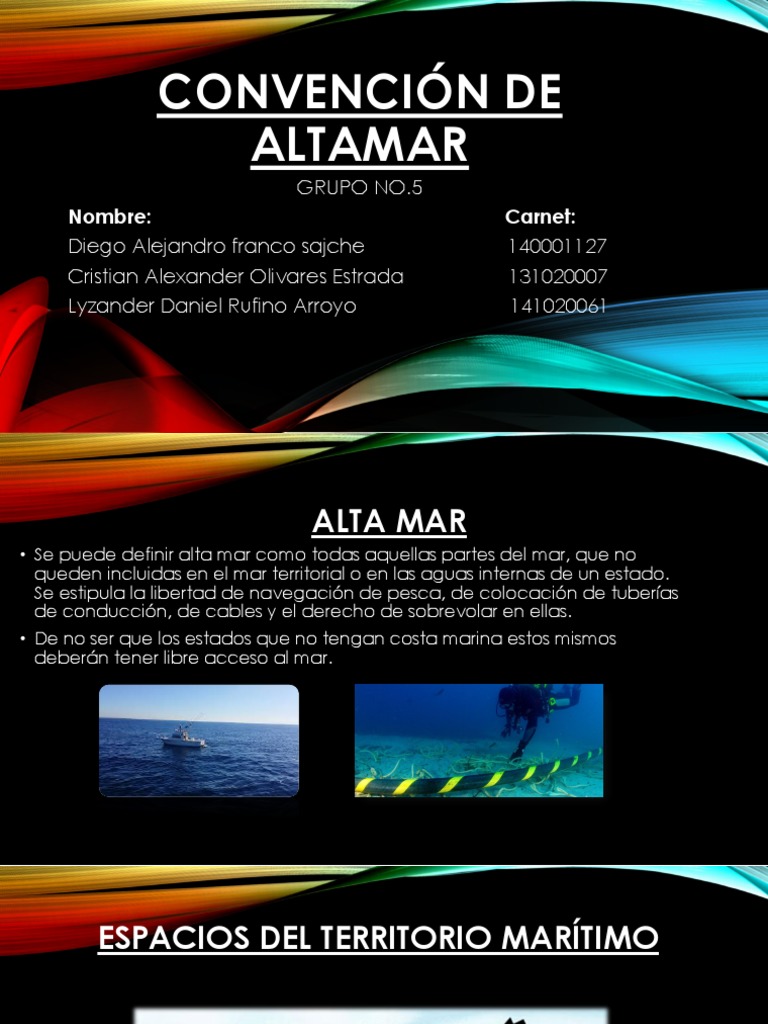 Convemar Diapositivas | PDF | Convención de las Naciones Unidas sobre ...