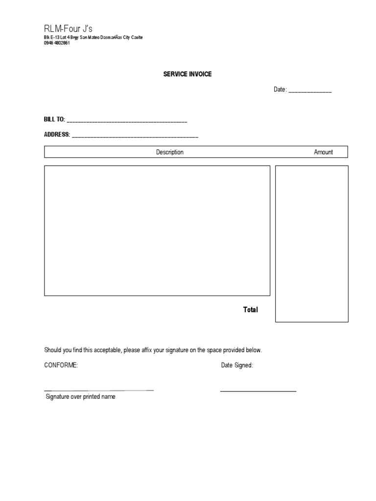 Service Invoice | PDF