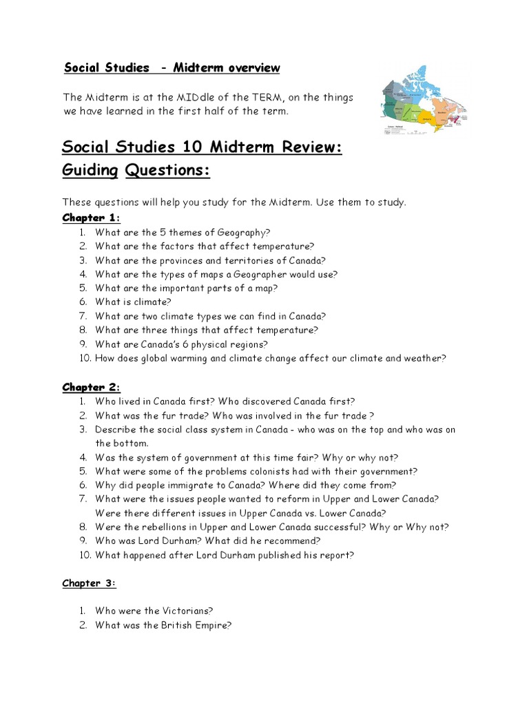 Social Studies 10 Midterm Outline | PDF | Politics