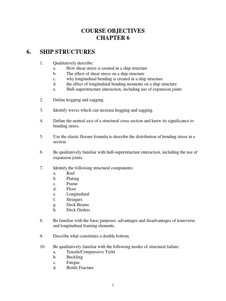 Ship Structures and Stress Analysis | PDF | Bending | Buckling