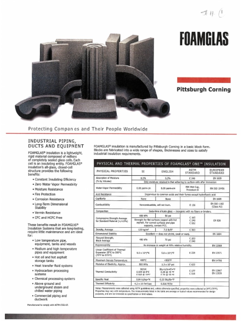 Foamglass - Pittsburgh Corning | PDF