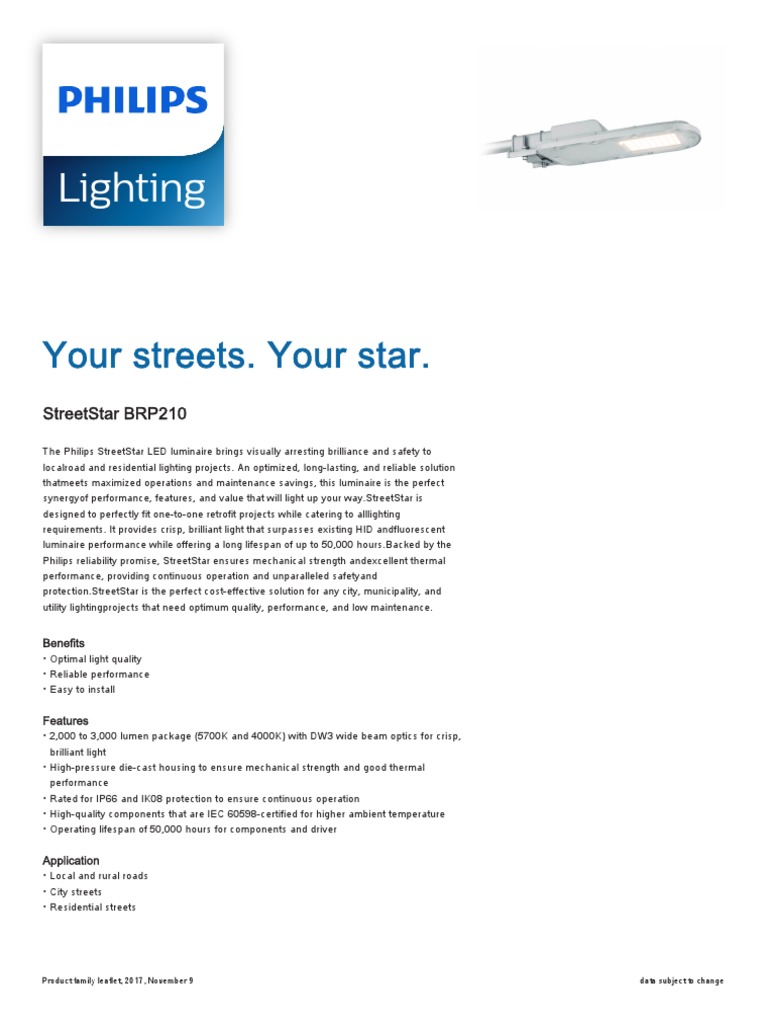 Philips StreetStar | PDF | Lighting | Optics