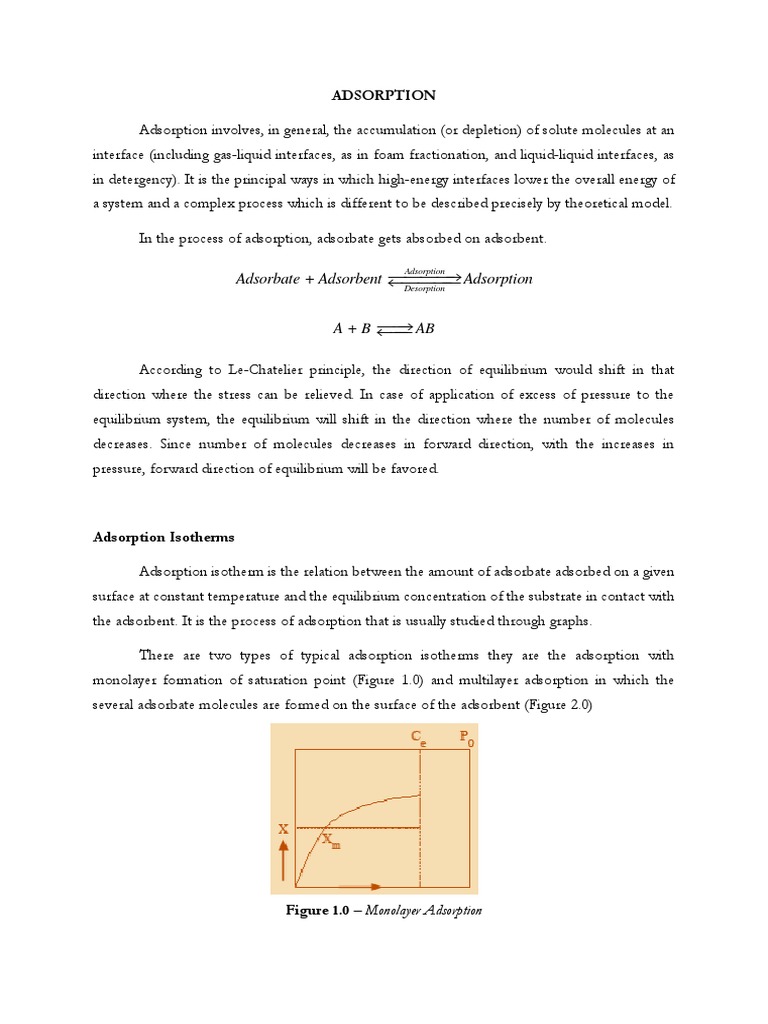 Ads or Ption | PDF | Adsorption | Physical Chemistry