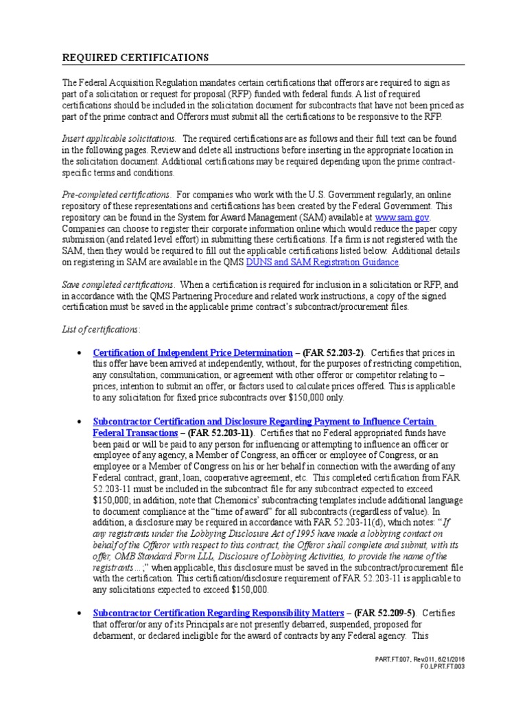 Required Certifications Template | PDF | United States Tax Court ...