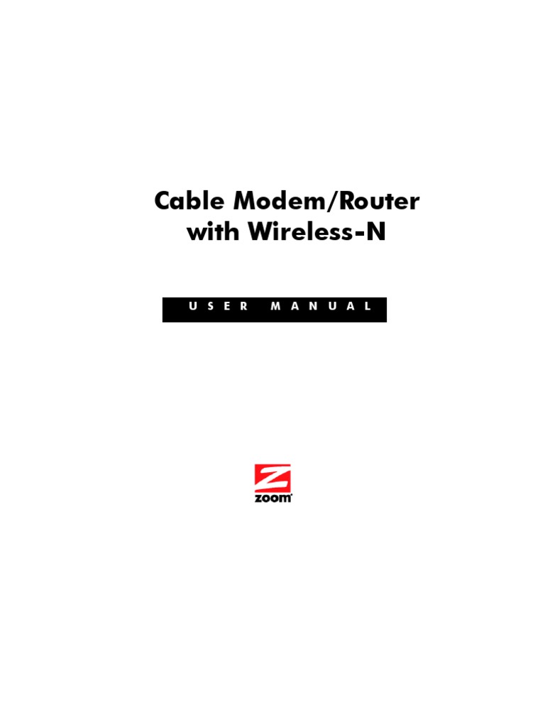 Cable Modem/Router With Wireless-N: User Manual | PDF | Virtual Private ...