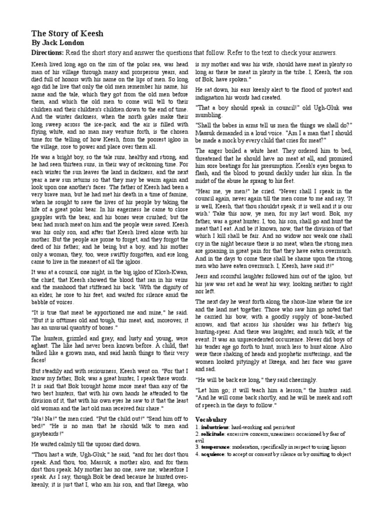 The Story of Keesh | PDF