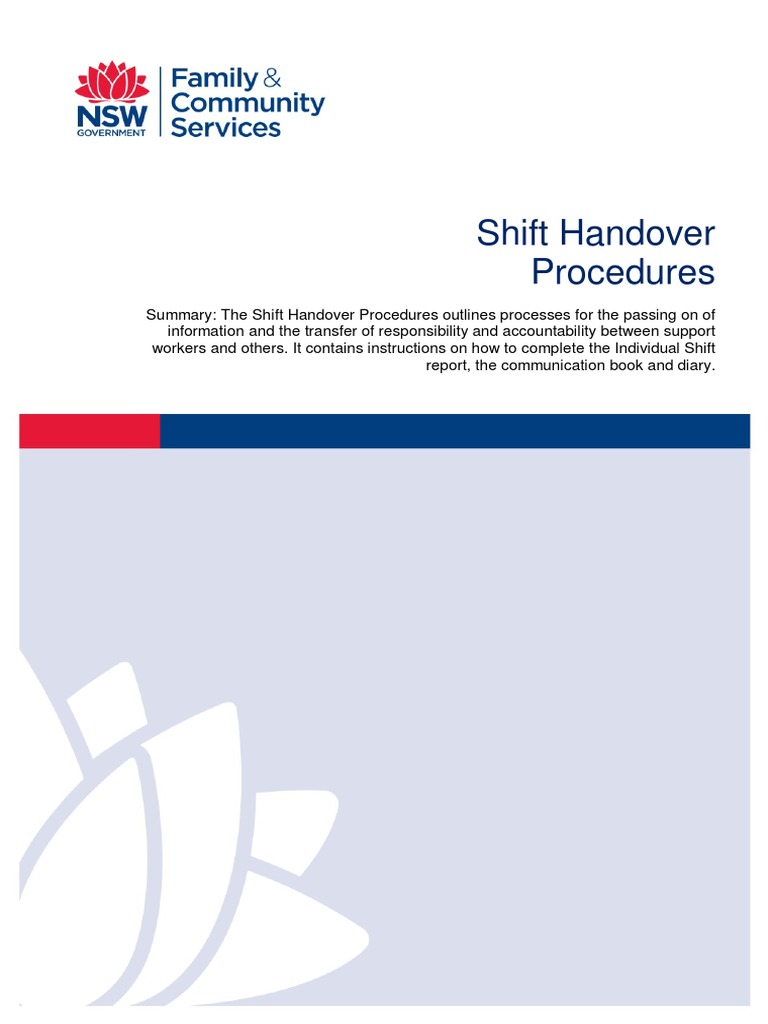 Shift Handover Procedures | PDF | Occupational Safety And Health | Safety