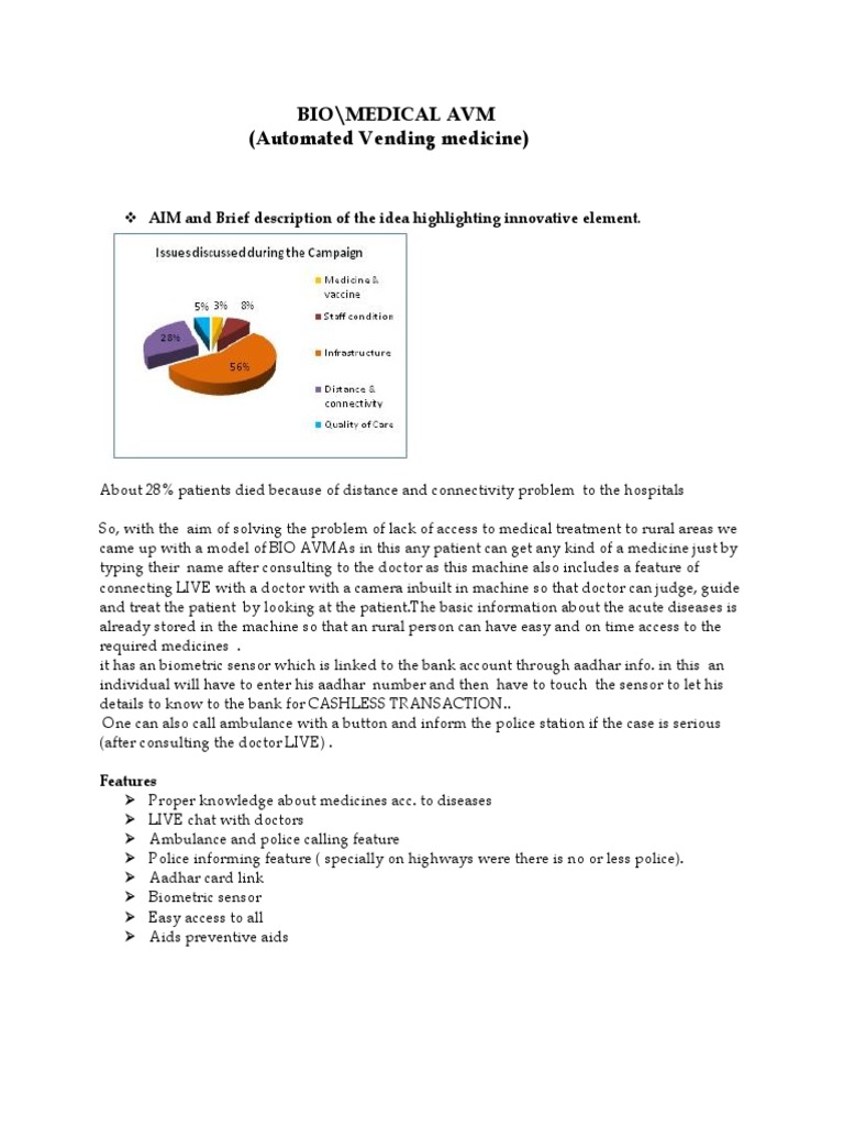 (Automated Vending Medicine) : Bio/Medical Avm | PDF