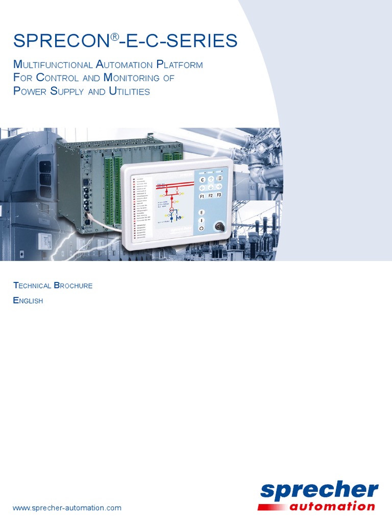 Sprecher Product Guide | PDF | Scada | Electrical Substation