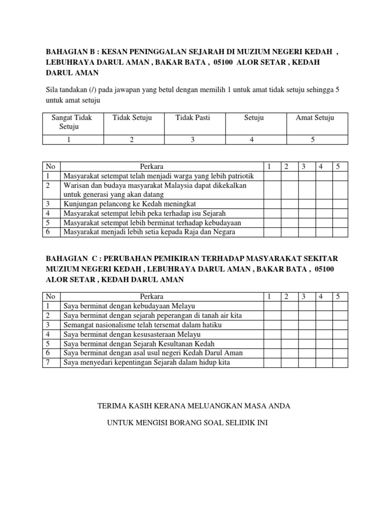Borang Soal Selidik SHL | PDF