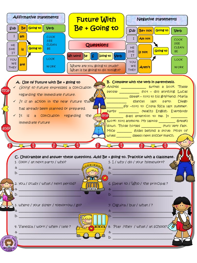 Future With Be + Going To: Questions | PDF | Semiotics | Syntax
