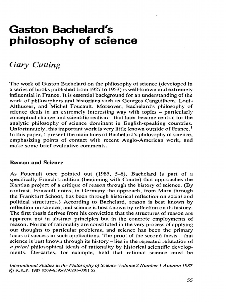 Gaston Bachelard's Philosophy of Science | PDF | Philosophical Realism ...