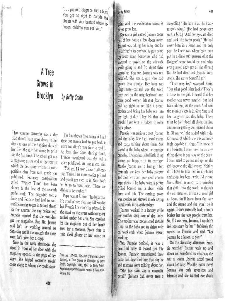 A Tree Grows in Brooklyn PDF | PDF