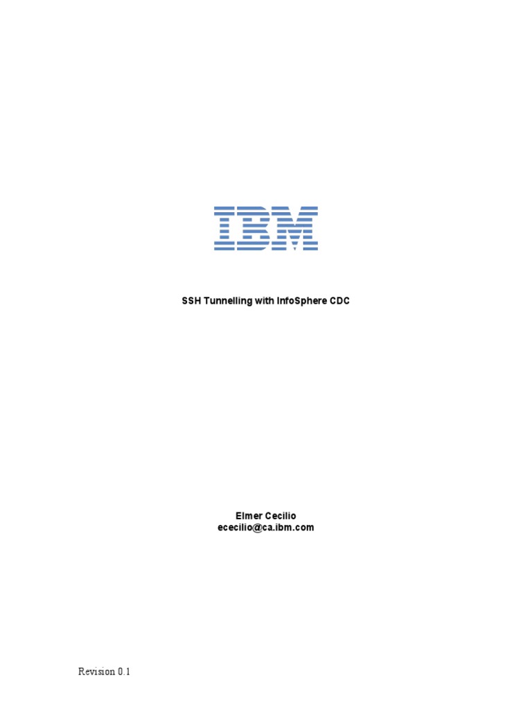 How To Set Up SSH Tunneling With InfoSphere CDC PDF | PDF | Secure Shell | Networking Standards
