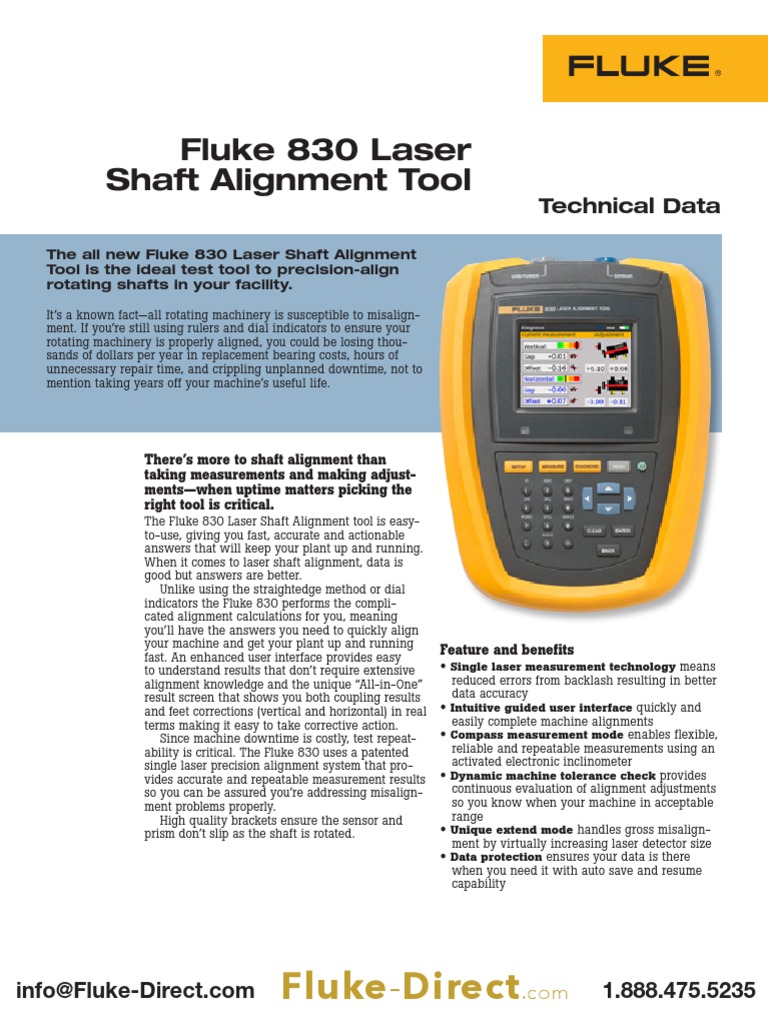 Fluke-Direct: Fluke 830 Laser Shaft Alignment Tool | PDF | Manufactured ...