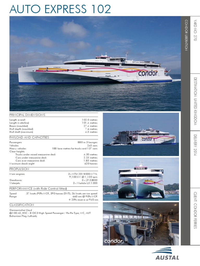 Austal Auto Express 102 Datasheet Updated September - 0 PDF | PDF ...