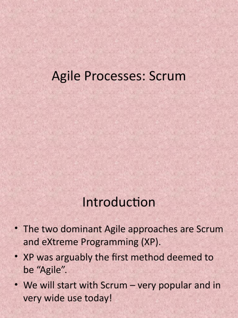 Agile Processes-Scrum | PDF | Scrum (Software Development) | Information Technology Management