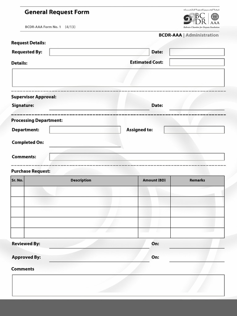 General Request Form | PDF