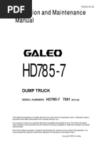 HD785-7 - OMM - (Operation Manual and Maintenance) | PDF | Safety ...