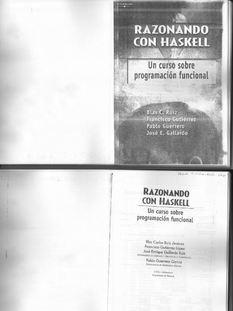 Razonando Con Haskell - Un Curso de Programación Funcional PDF | PDF Razonando Con Haskell - Un Curso de Programación Funcional PDF | PDF