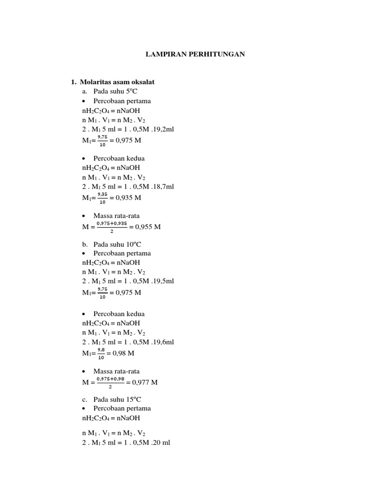 Lampiran Perhitungan | PDF