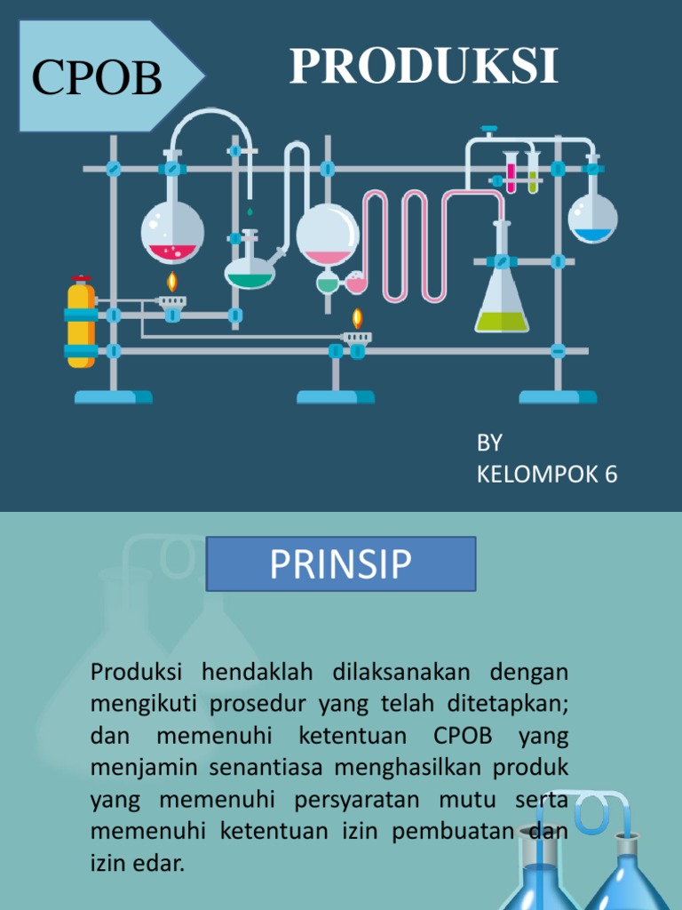 Prinsip CPOB dalam Produksi Obat | PDF