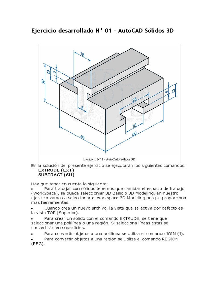 Practicas Autocad 3D | PDF | Enseñanza de matemática