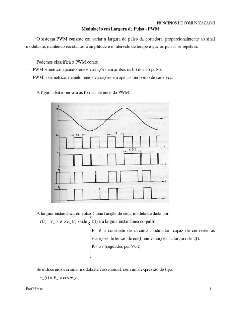 Modulação Em Largura De Pulso Pwm Pdf