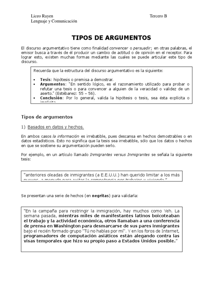 Guía Tipos de Argumentos (P Oses) 3 Medio | PDF | Software libre | Sócrates