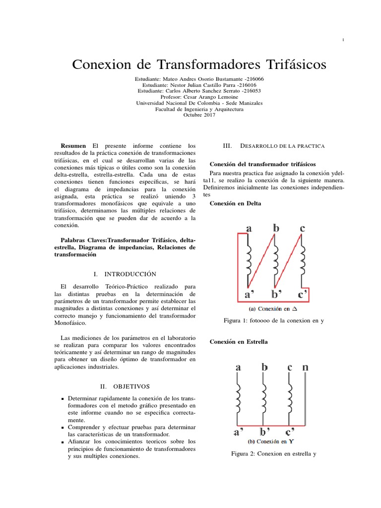 Conexion de Transformadores | PDF | Transformador | Electricidad