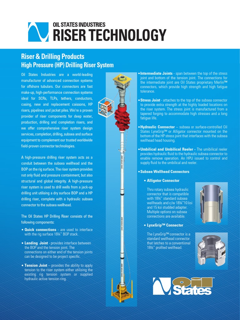 High Pressure Drilling Riser System | PDF | Drilling Rig | Subsea ...