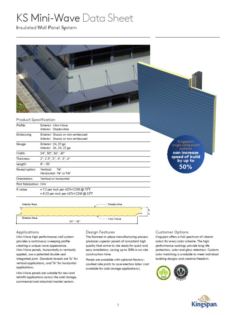 KS Mini Wave Data Sheet KSMW NA | PDF | Architectural Design | Architecture