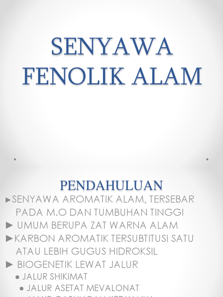 Senyawa Fenolik Alam | PDF
