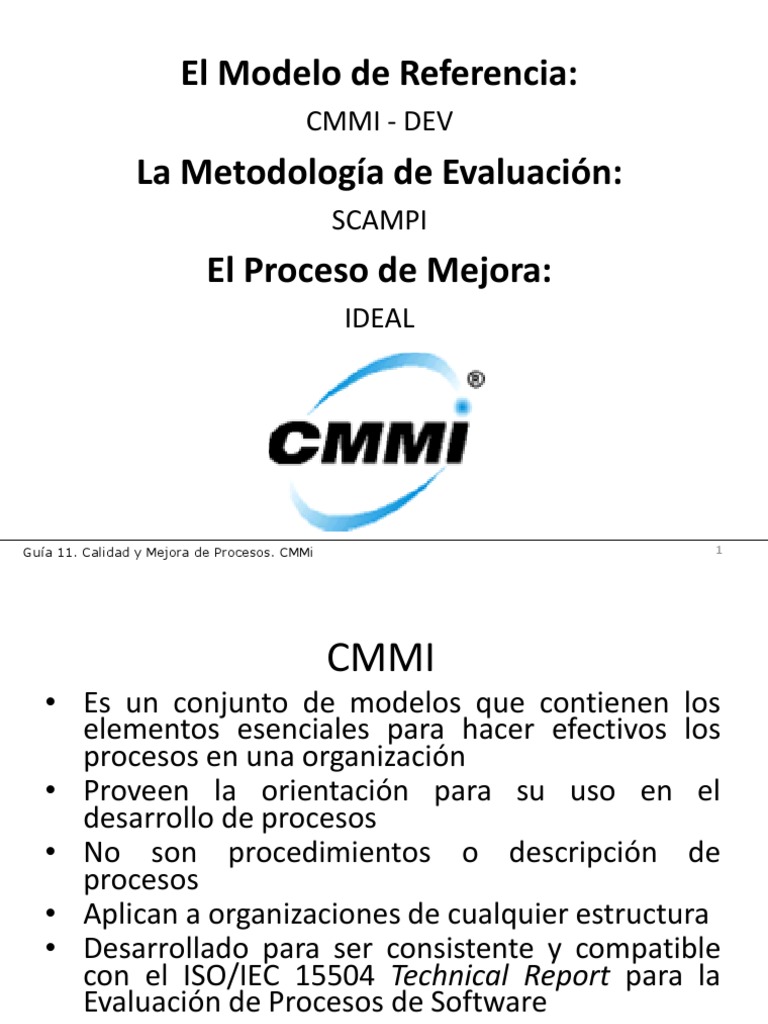 El Modelo CMMI: Un Marco para la Mejora de Procesos | PDF | Calidad ...