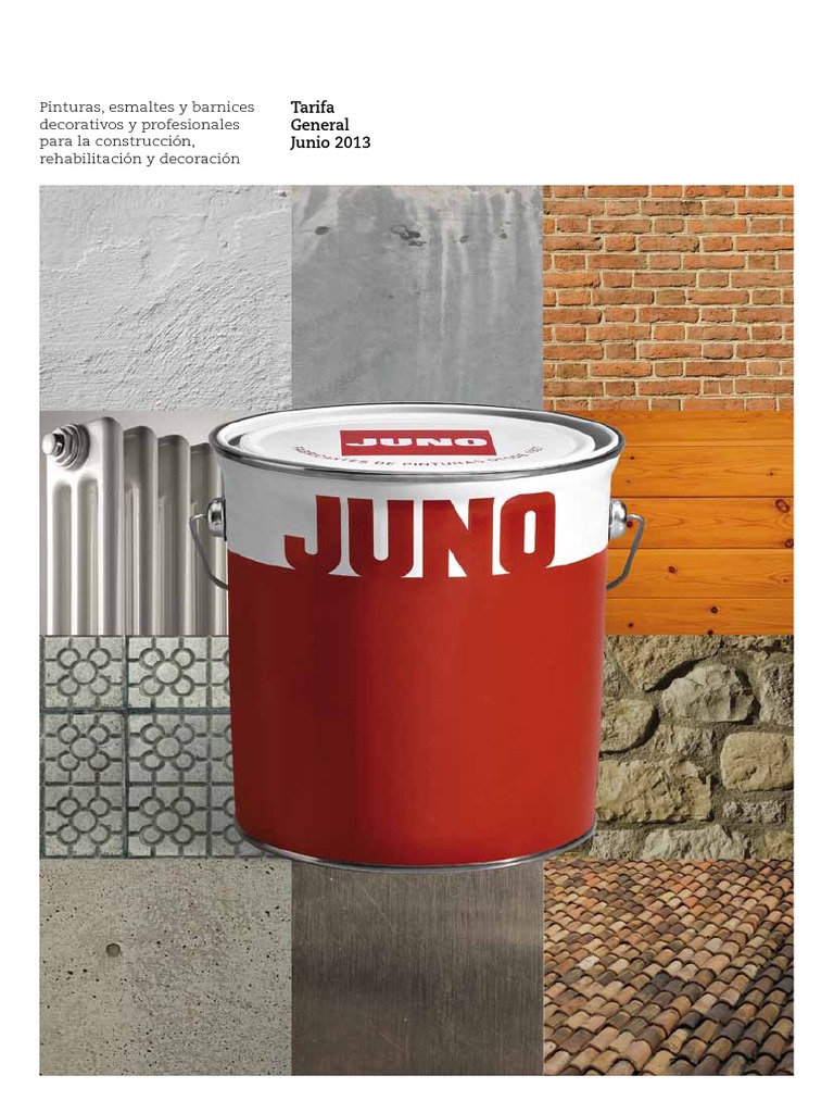 Catálogo JUNO: Pinturas y Barnices 2013 | PDF | Pintar | Pinturas