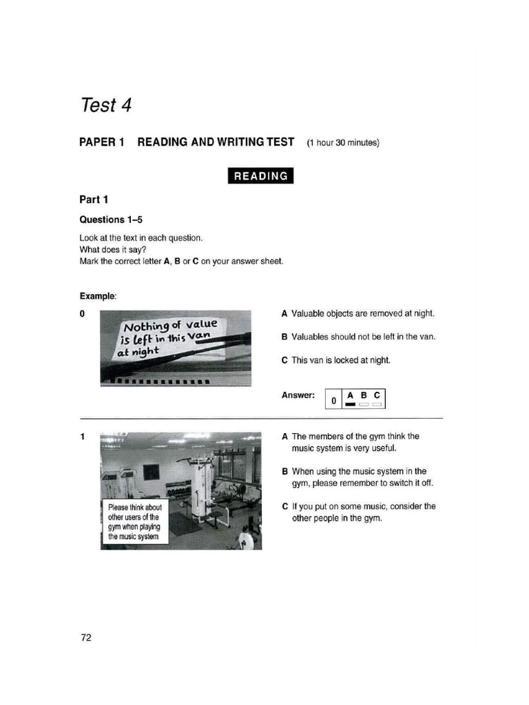 Cambridge Test 4 | PDF