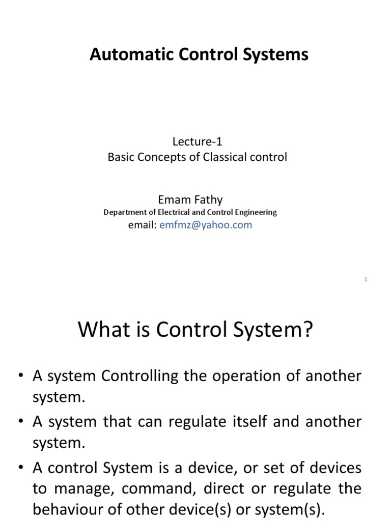 Understanding the Fundamentals of Control Systems: A Comprehensive ...