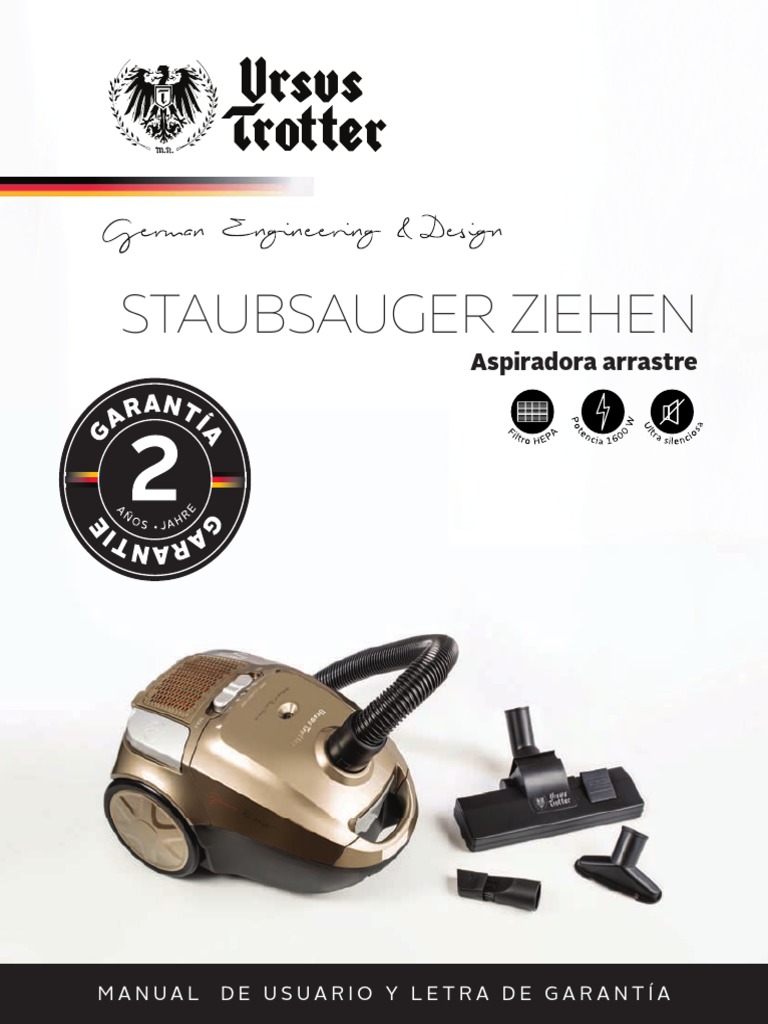 Manual Ut Silent1603 | PDF | Aspiradora | Enchufes y tomas de corriente alterna