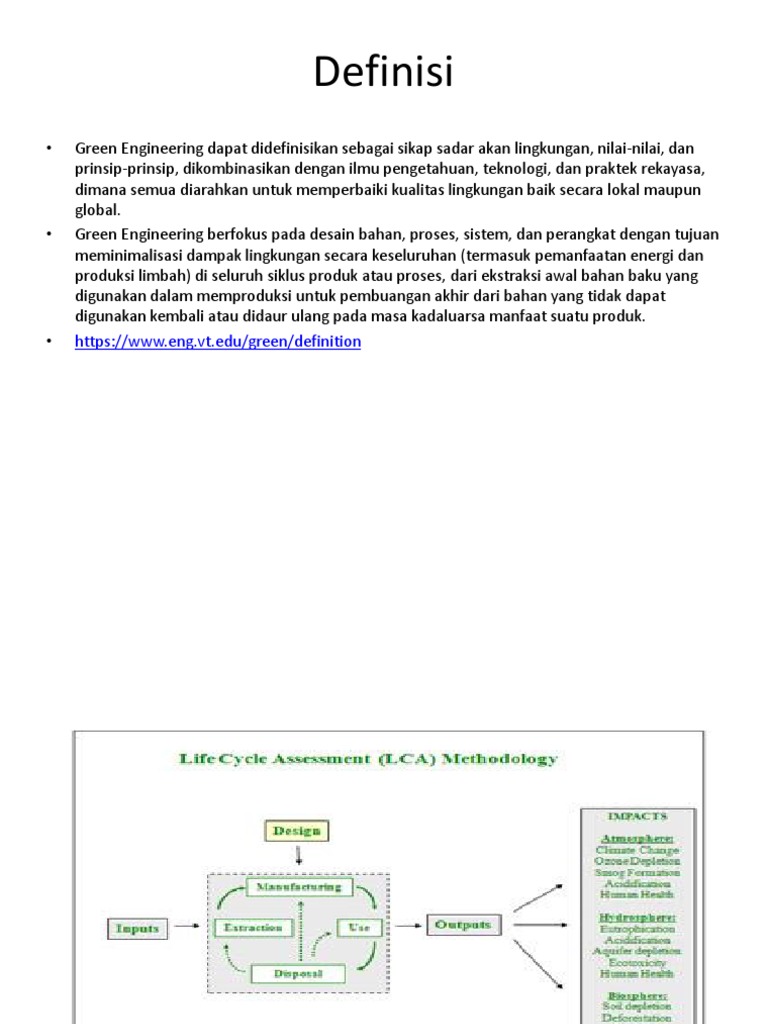 Definisi dan Prinsip Green Engineering | PDF | Technology & Engineering