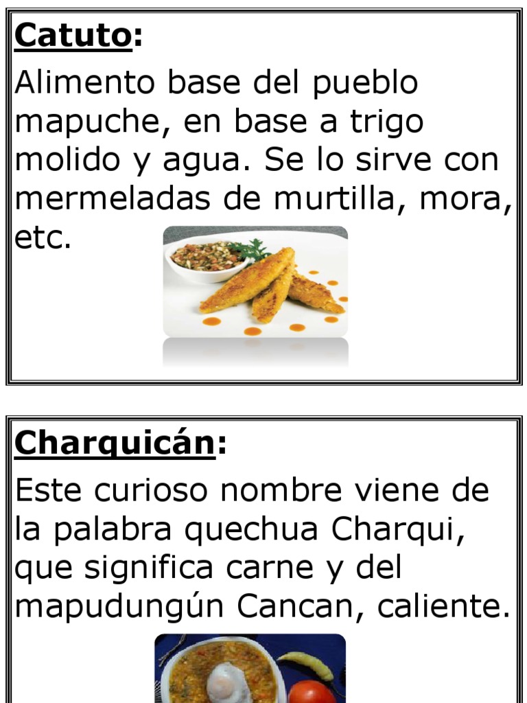 Comidas típicas del pueblo mapuche
