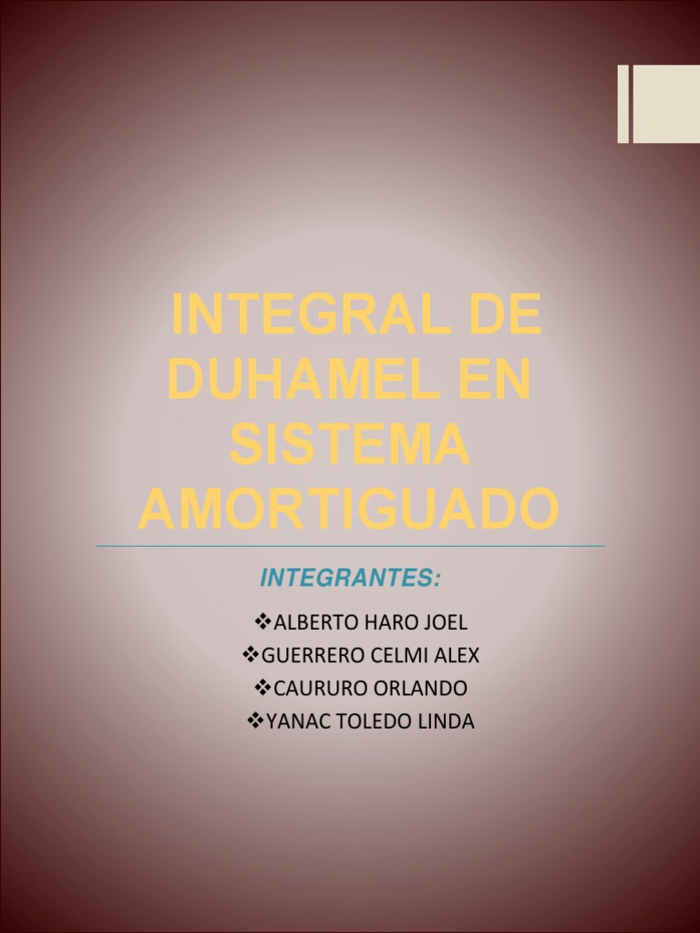 Integral de Duhamel | PDF | Integral | Ecuaciones