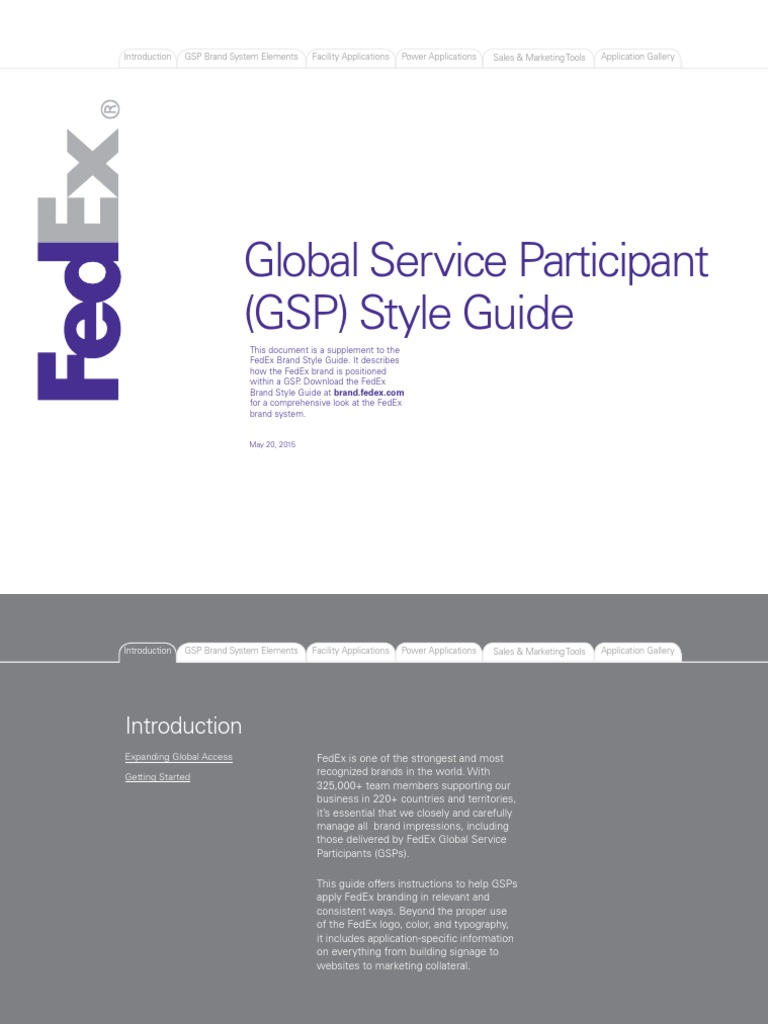 Fedex GSP Style Guide 052015 | PDF | Logos | Arial