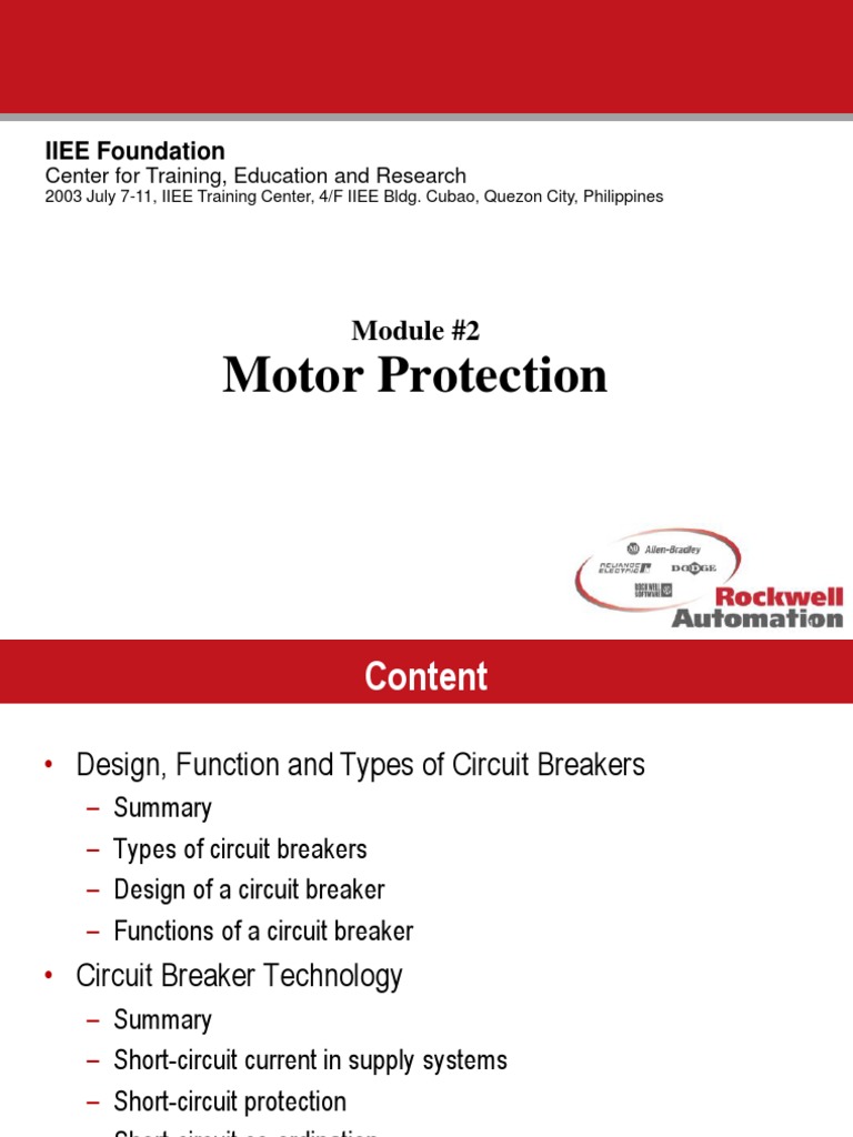 Motor Protection: Module #2 | PDF | Manufactured Goods | Electrical ...