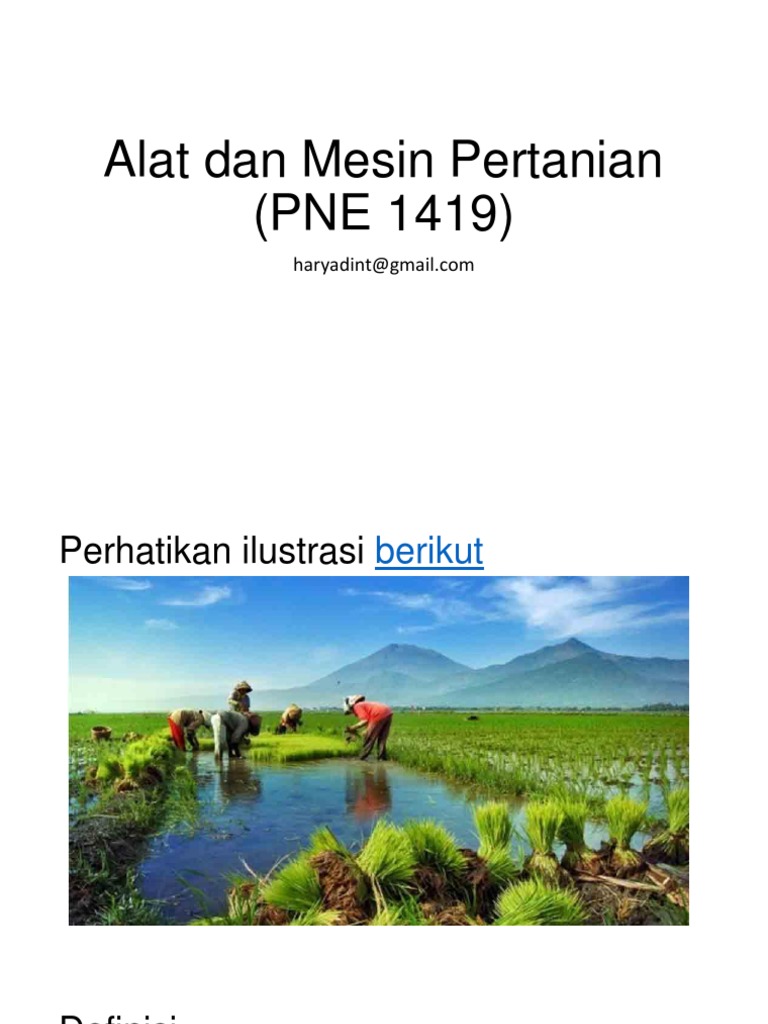 Definisi Alsintan | PDF