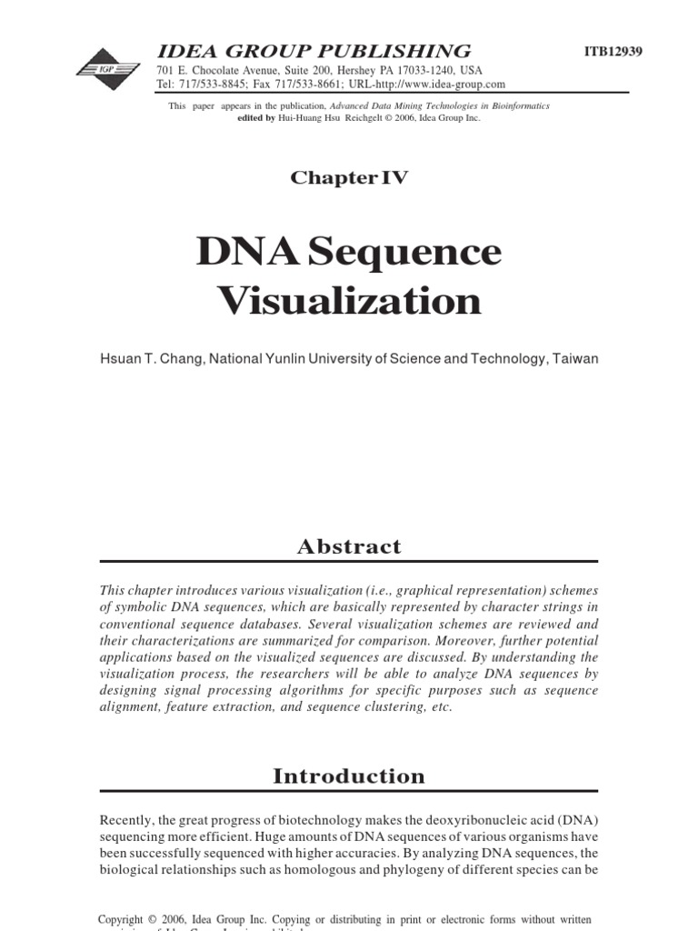 Ch04 DNA Sequence Visualization | PDF | Bioinformatics | Nucleic Acid Sequence
