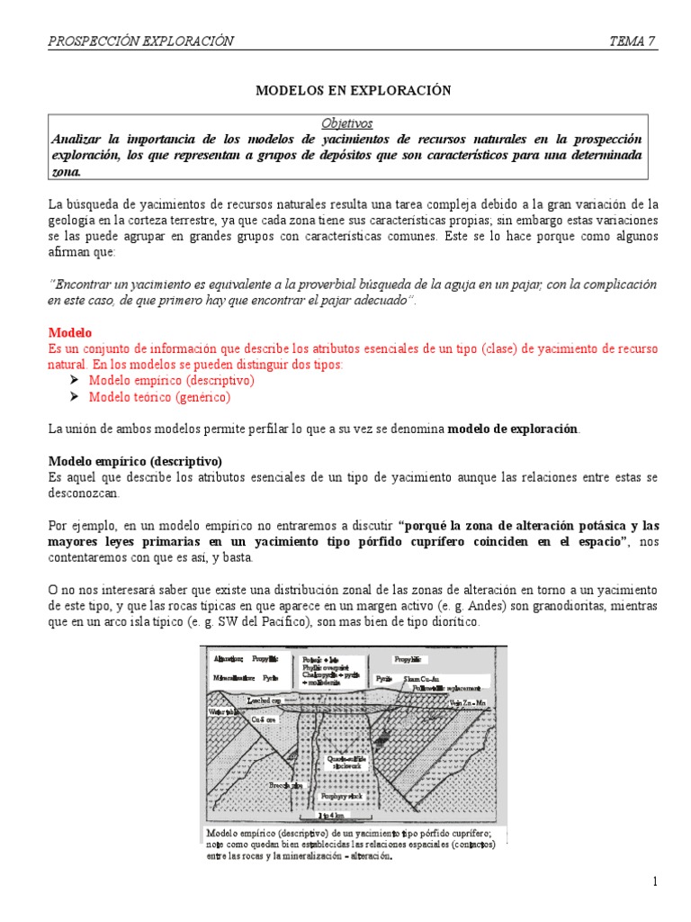 TEMA 7 Modelos de Exploración | PDF | Empirismo | Teoría