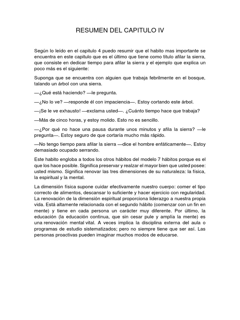 Resumen Del Capitulo IV | PDF | Mente | Conceptos psicologicos